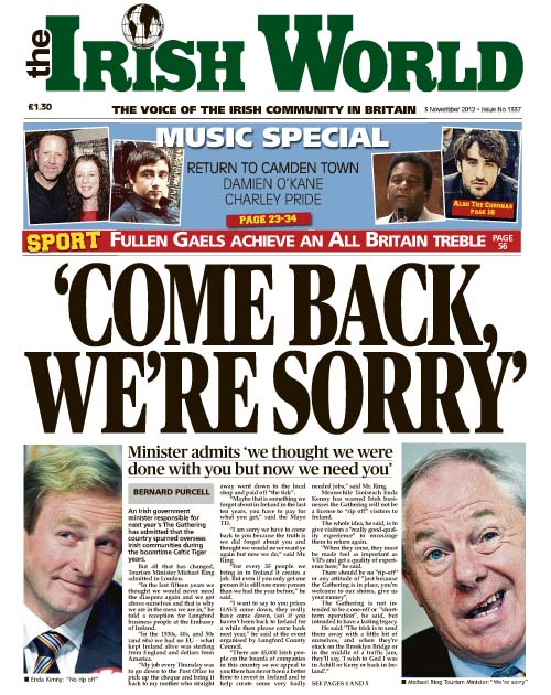 Irish World 3 November 2012 | The Irish World